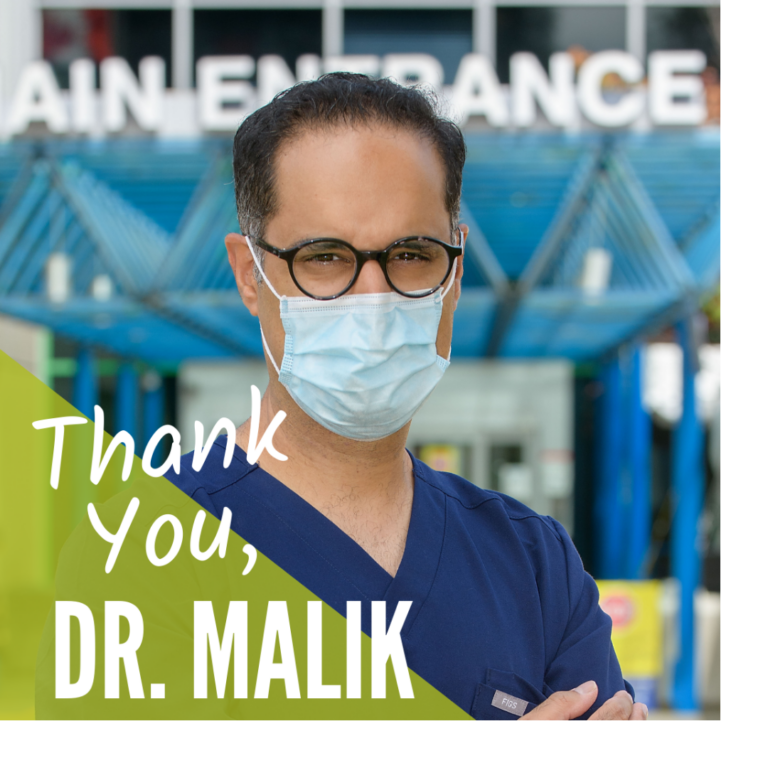 Hospital Hero Dr Malik - Victoria Hospitals Foundation